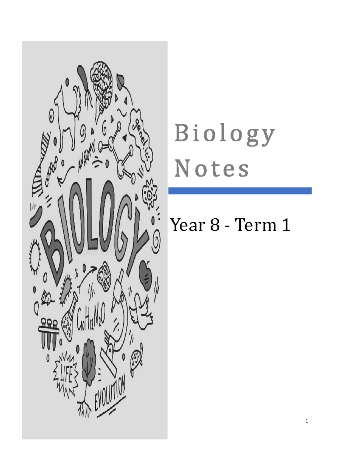 Biology Notes Year 8 Term 1 - MRS GREN & Photosynthesis - Studocu
