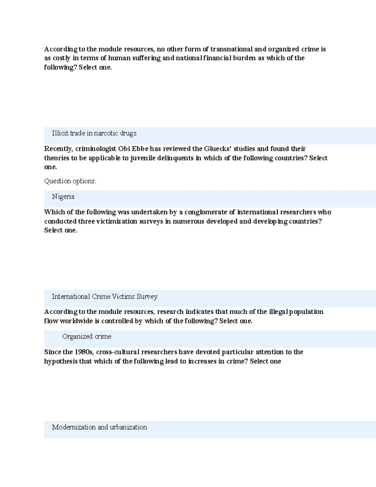 CJ 340 Module 2 Quiz: Criminology Perspectives and Theories - Studocu