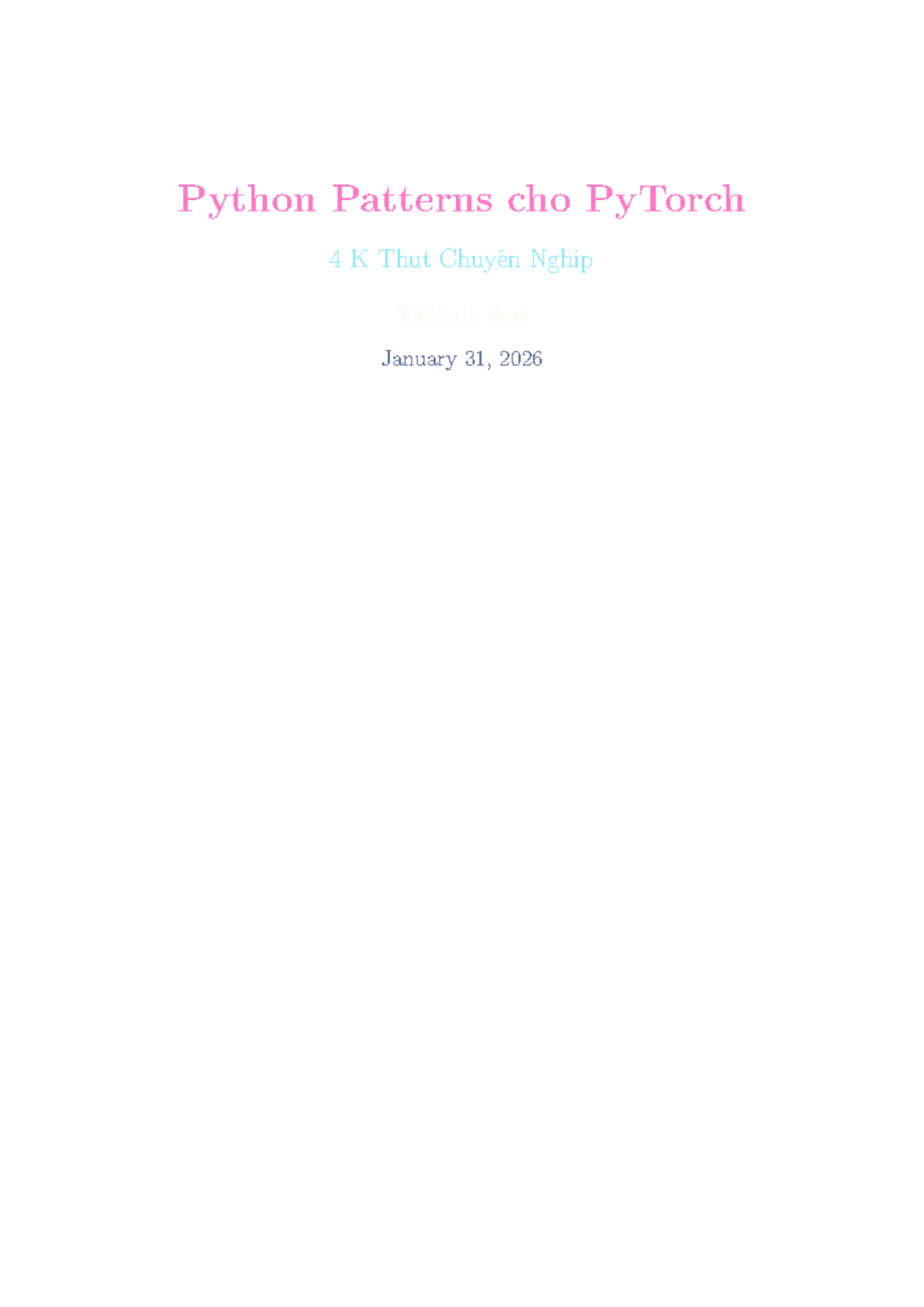 Python Patterns for PyTorch: Techniques and Best Practices - Studocu