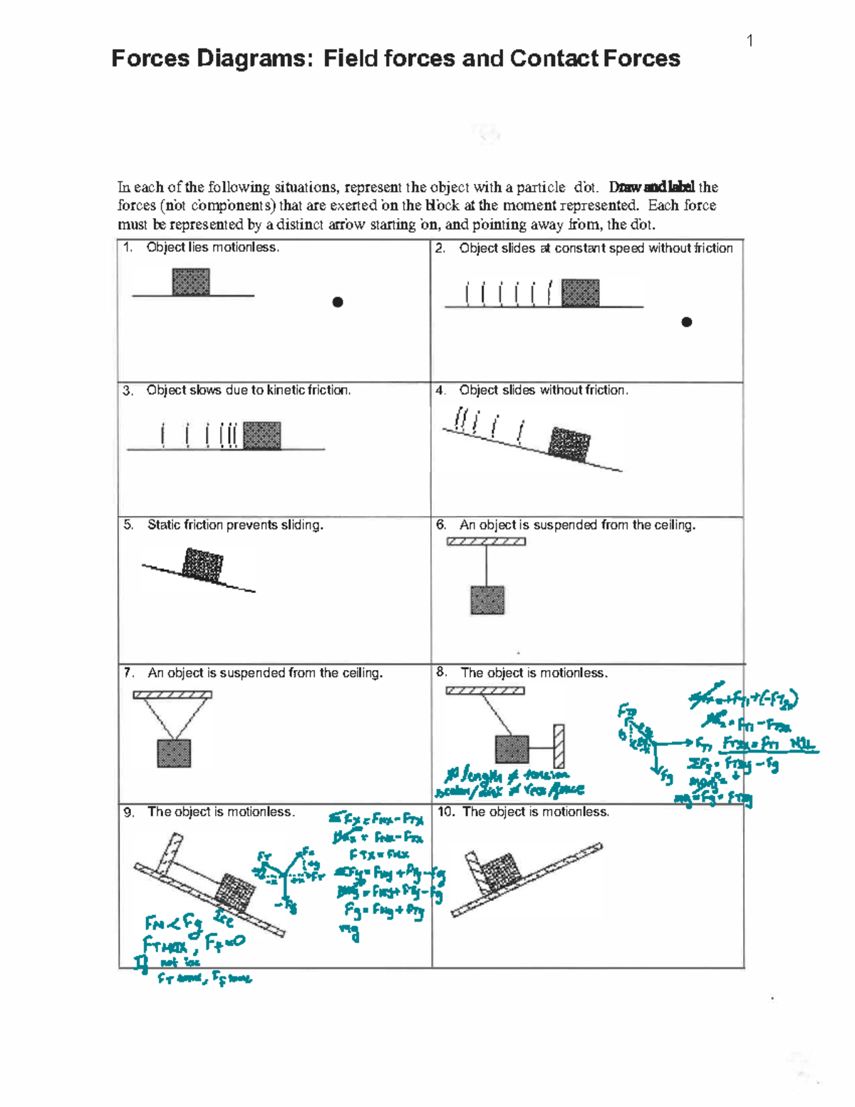 Forces Packet #1 2024 - Practice Questions and Diagrams - Studocu