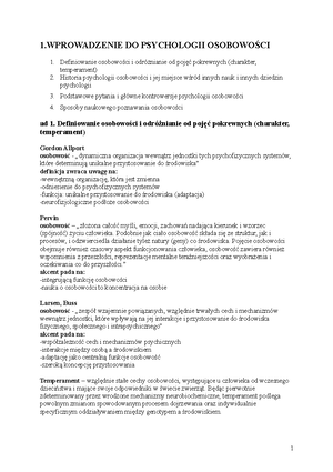 Epq-r ćwiczenia - KWESTIONARIUSZ OSOBOWOŚCI EYSENCKA EPQ – R CZYM JEST OSOBOWOŚCI WG. EYSENCKA ...