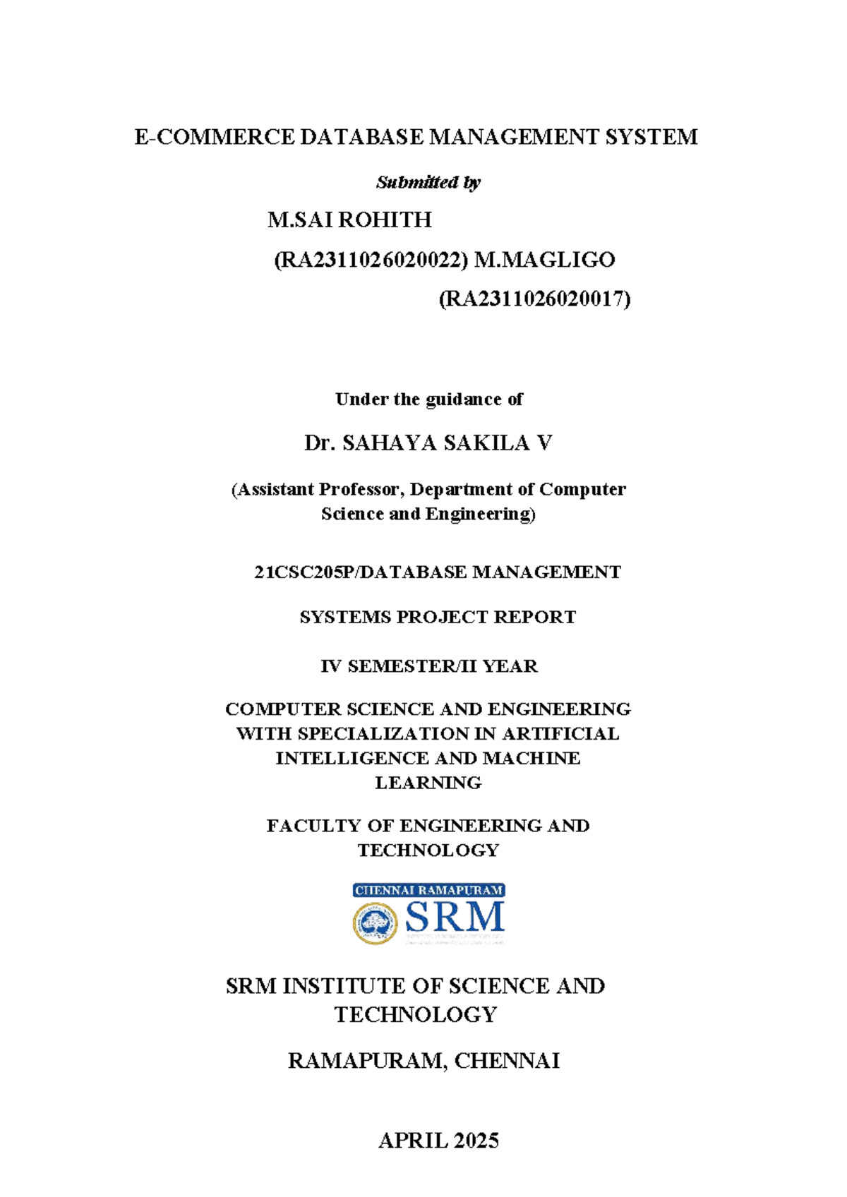 DBMS Project Report: Architecture & Management Insights (CS2025) - Studocu