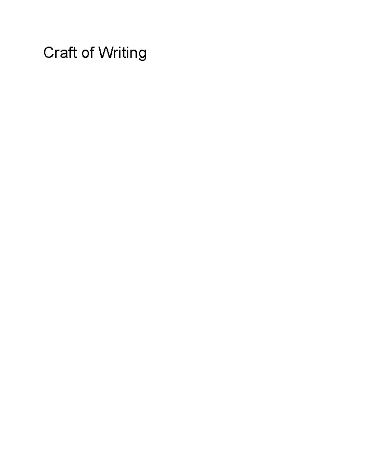 2025 HSC English Advanced - Module C: Craft of Writing Insights - Studocu