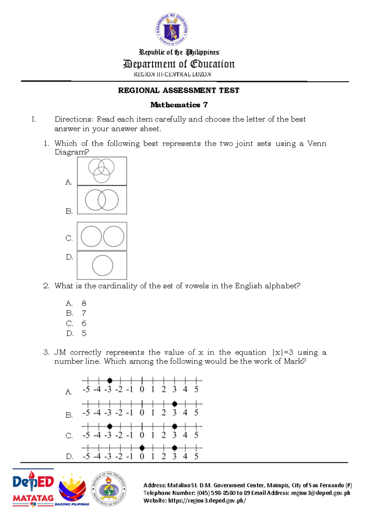 RAT Mathematics 7 - Final Exam Review Guide - Studocu