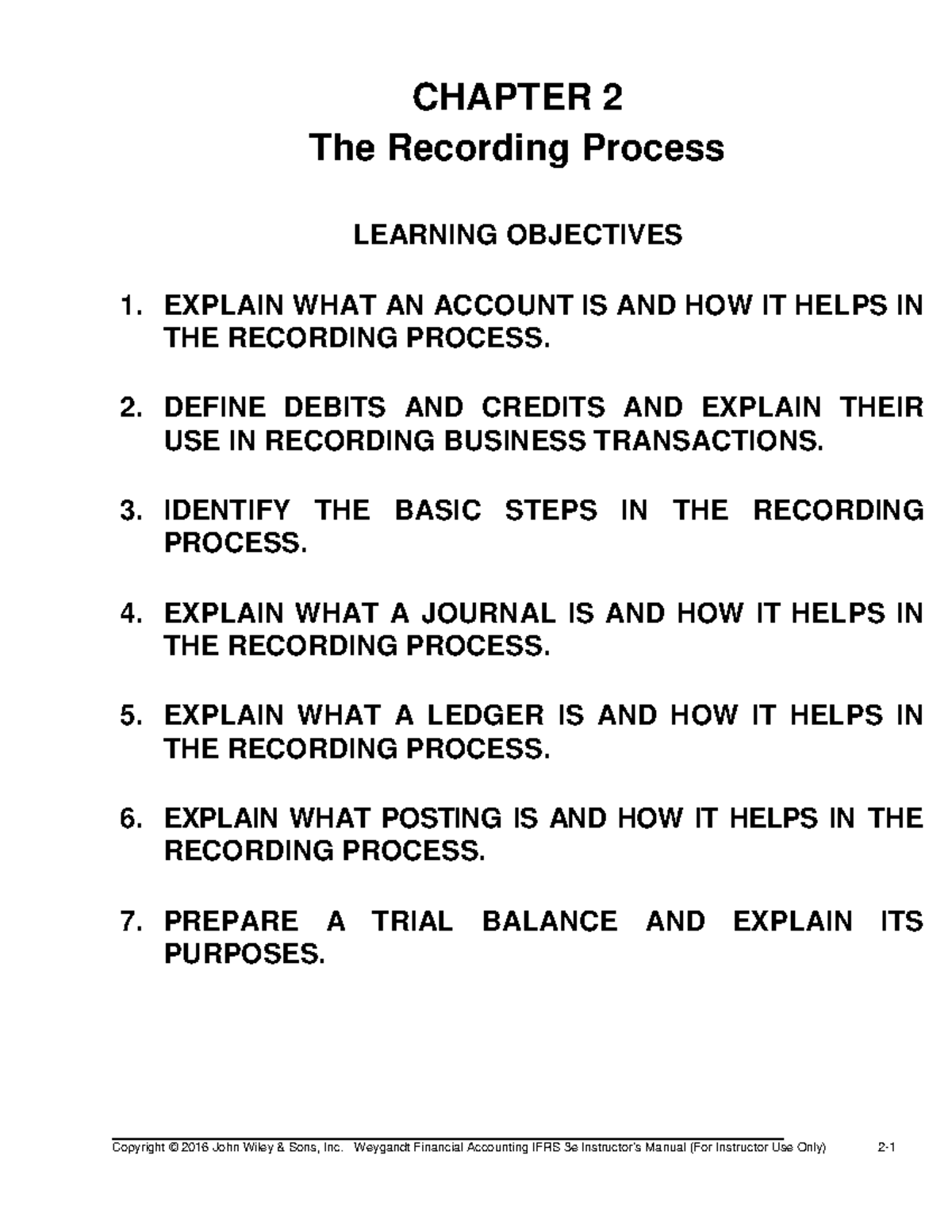 Ch02 - Chapter 2 - CHAPTER 2 The Recording Process LEARNING OBJECTIVES ...