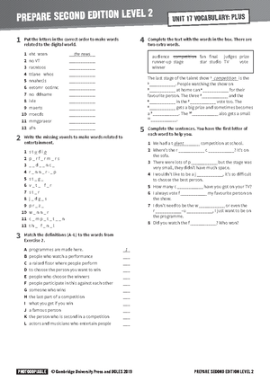 Prepare 2 Grammar Plus Unit 14 - PHOTOCOPIABLE © Cambridge University ...