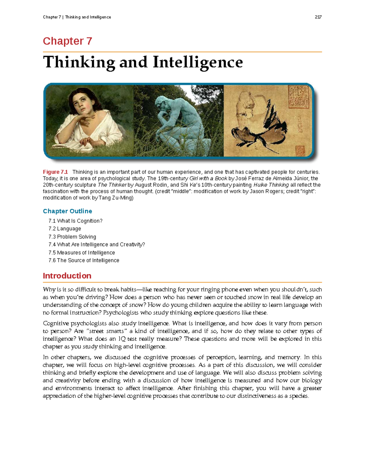 Chapter 7: Thinking and Intelligence - Understanding IQ and Learning - Studocu