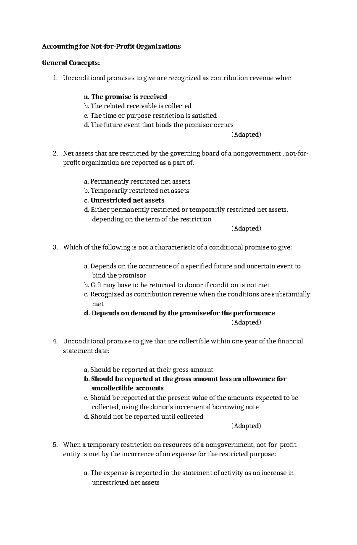 NPO-TB: Accounting for Organizations - Key Concepts and Revenue ...