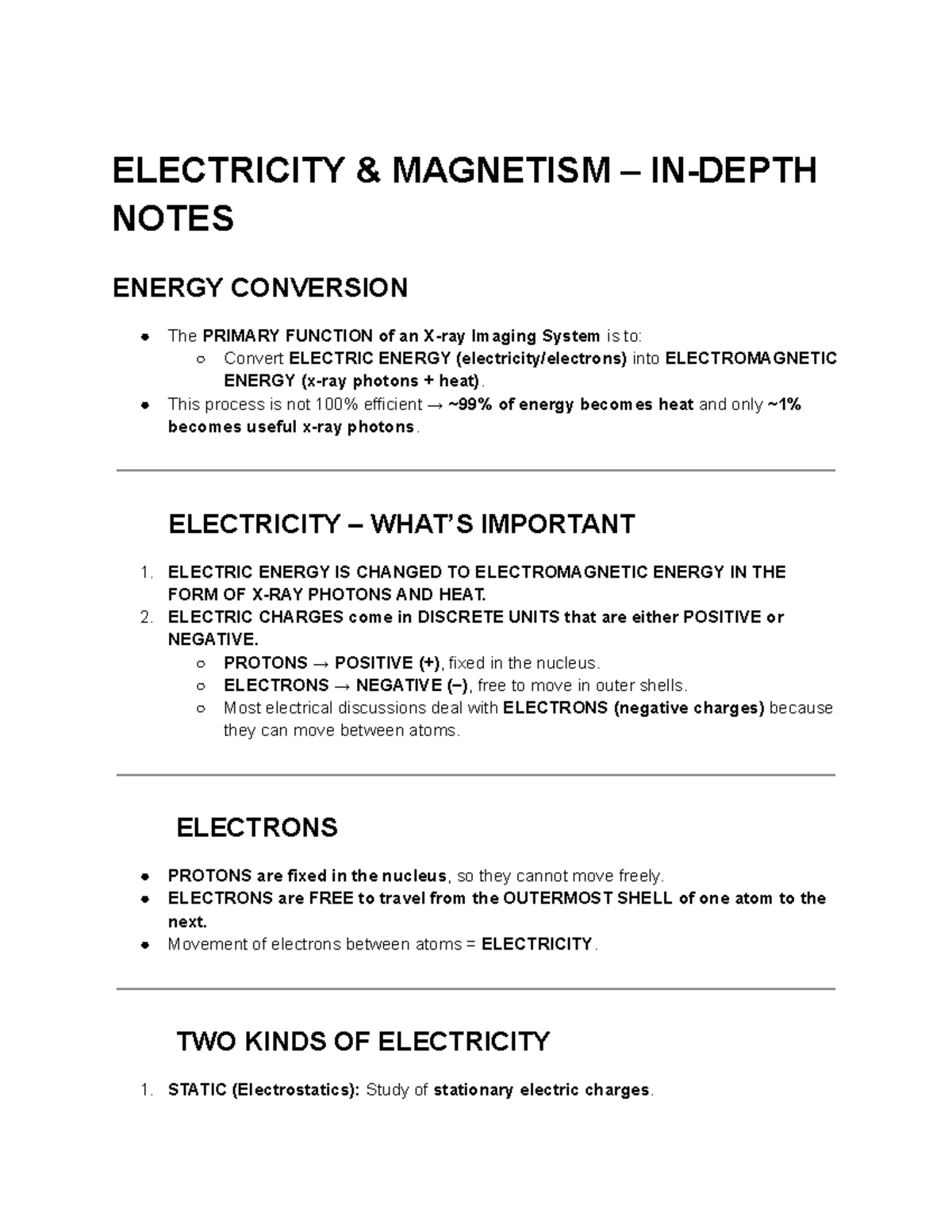 Physics 101: Electromagnetism and Circuit Theory Study Notes - Studocu