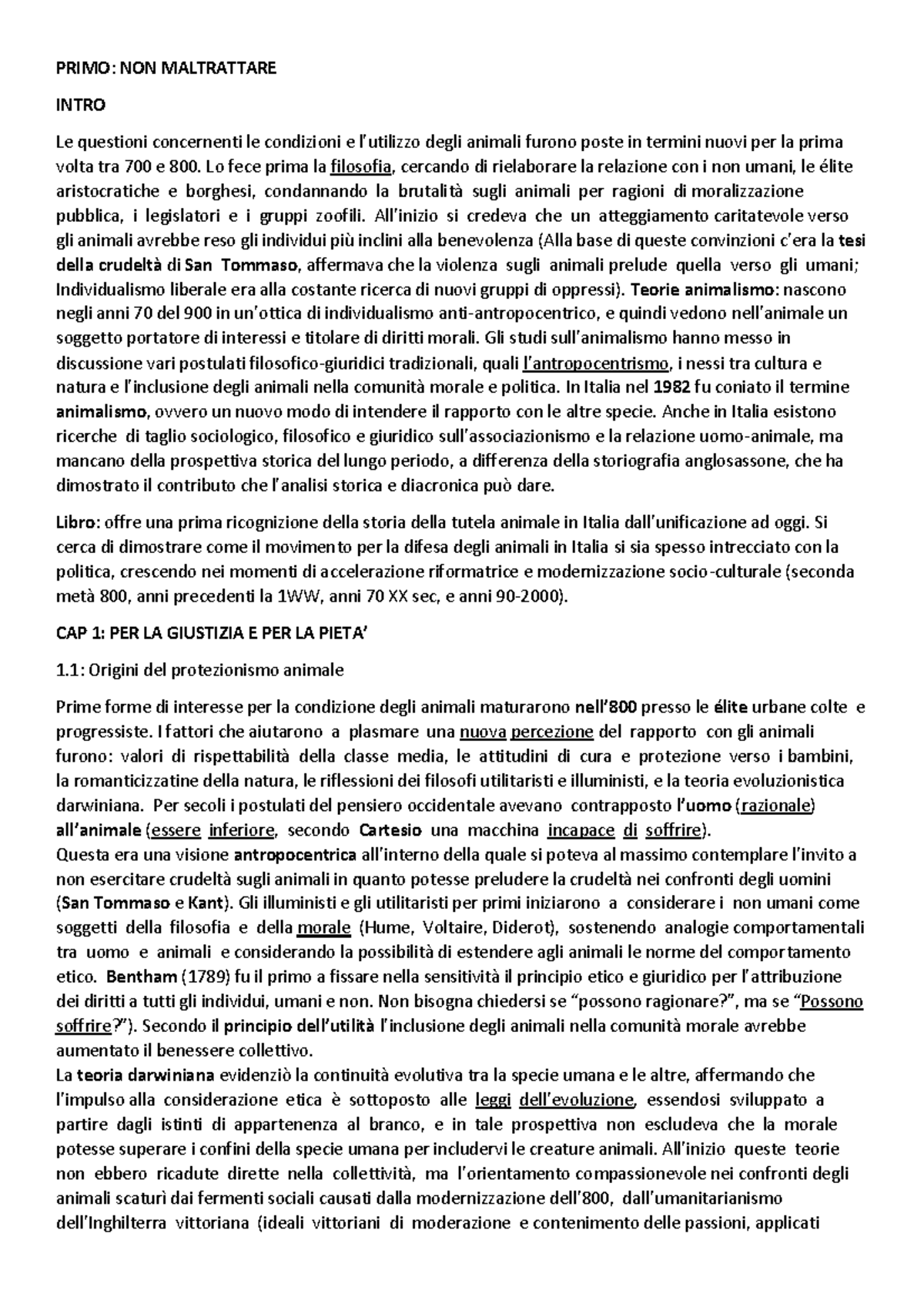 Riassunto Primo non maltrattare - PRIMO: NON MALTRATTARE INTRO Le ...