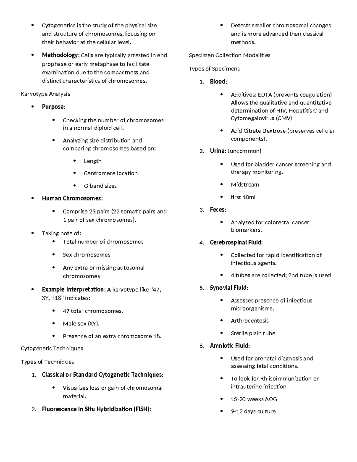 Cytogen SEMI - cyto - Cytogenetics is the study of the physical size ...