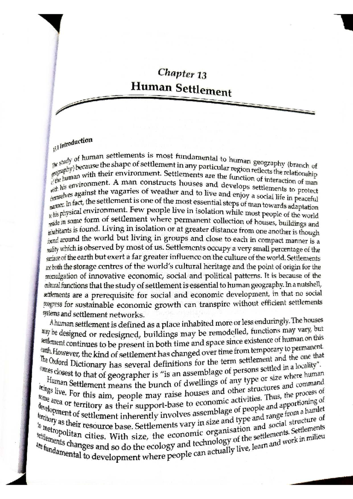 Chapter 13: Human Settlement - An Overview of Origins and Development ...