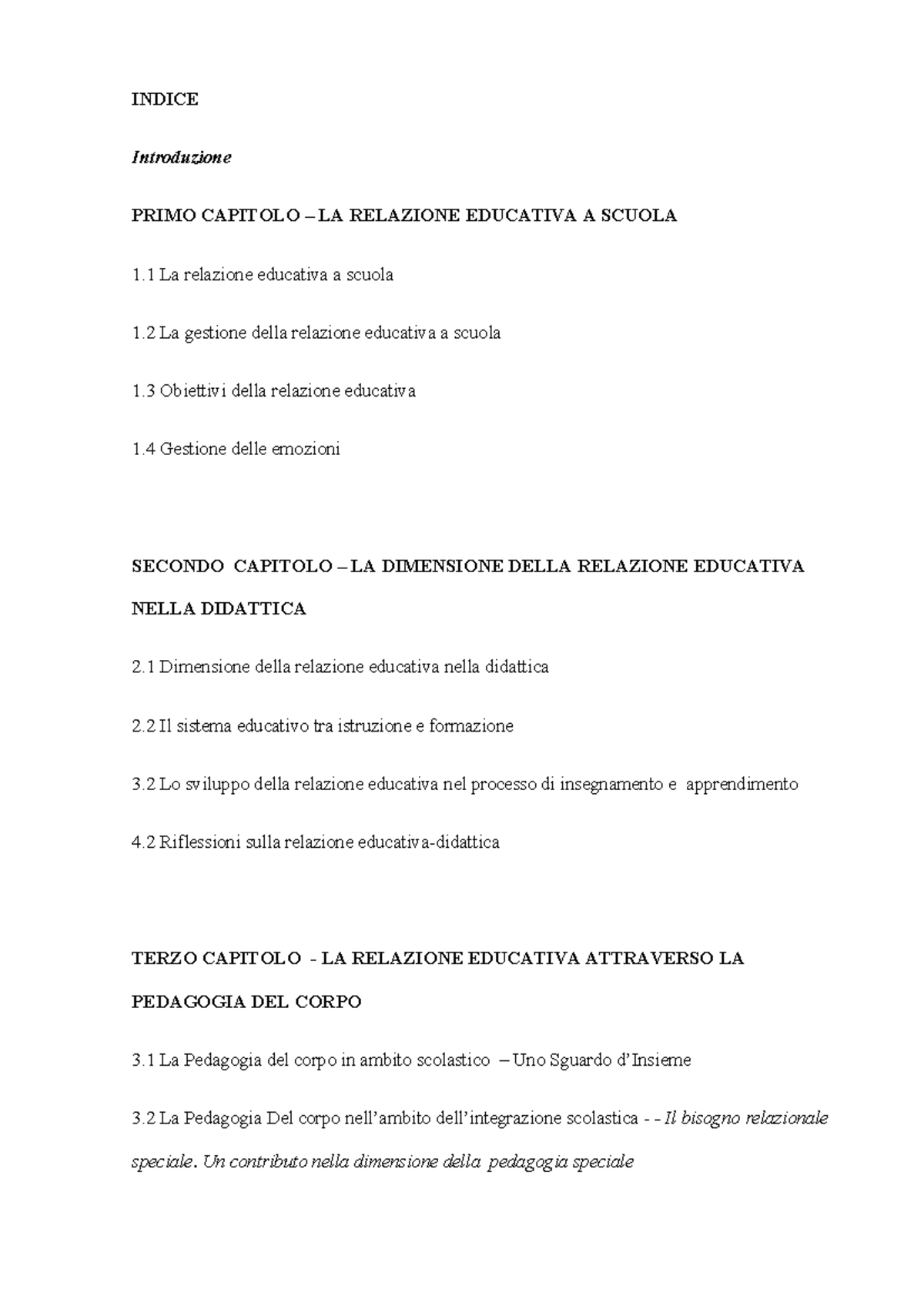 Relazione Educativa e Didattica: Fondamenti e Approfondimenti - Studocu