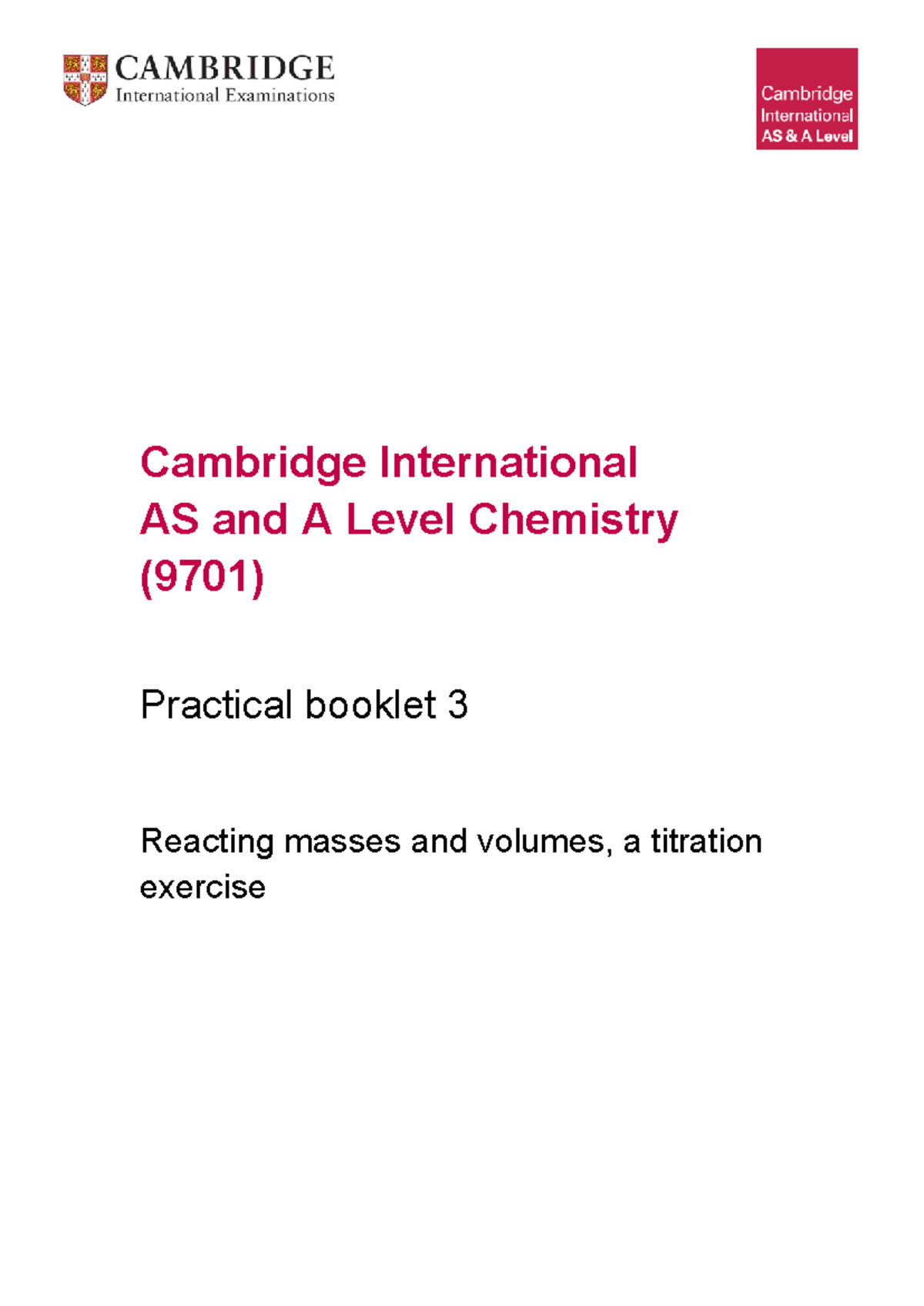 9701 Practical booklet 03 (accompanies scheme of work 2016 ...