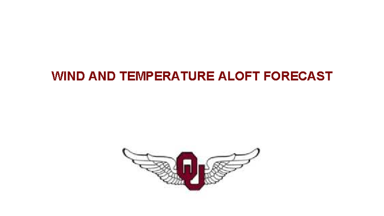 Wind and Temperature Aloft Forecast (FB) - AVIA 2013 ATC Guide - Studocu