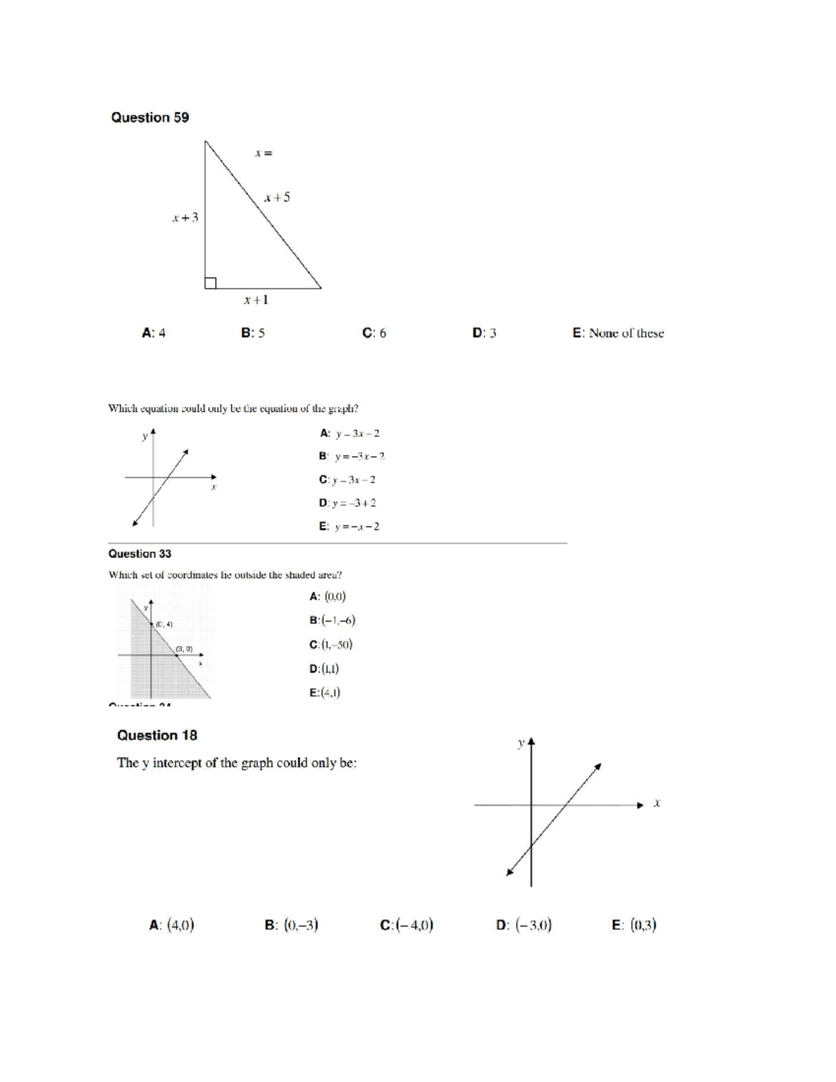 Bank of questions - hafjbd - Math x1 - Q5. Write the following ...