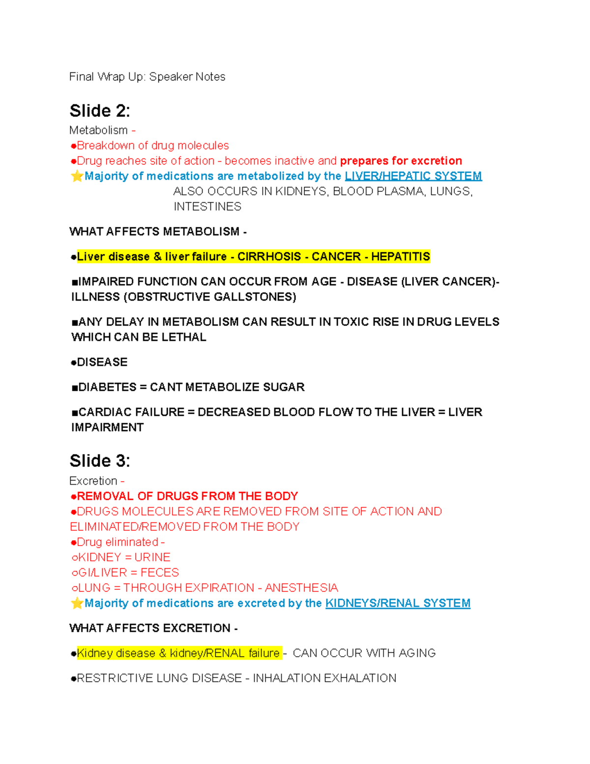 NUR 118 Final Wrap Up: Speaker Notes - Final Wrap Up: Speaker Notes ...