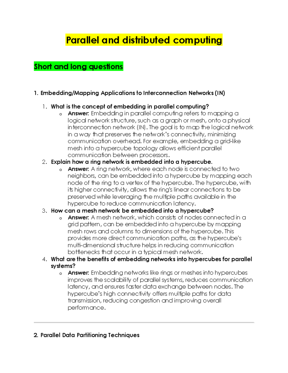 Parallel and distributed computing - The goal is to map the logical ...