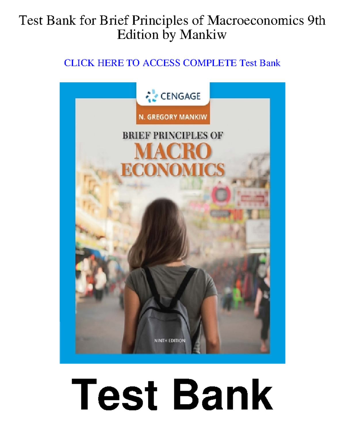 Test Bank for Brief Principles of Macroeconomics 9th Ed. - Mankiw - Studocu