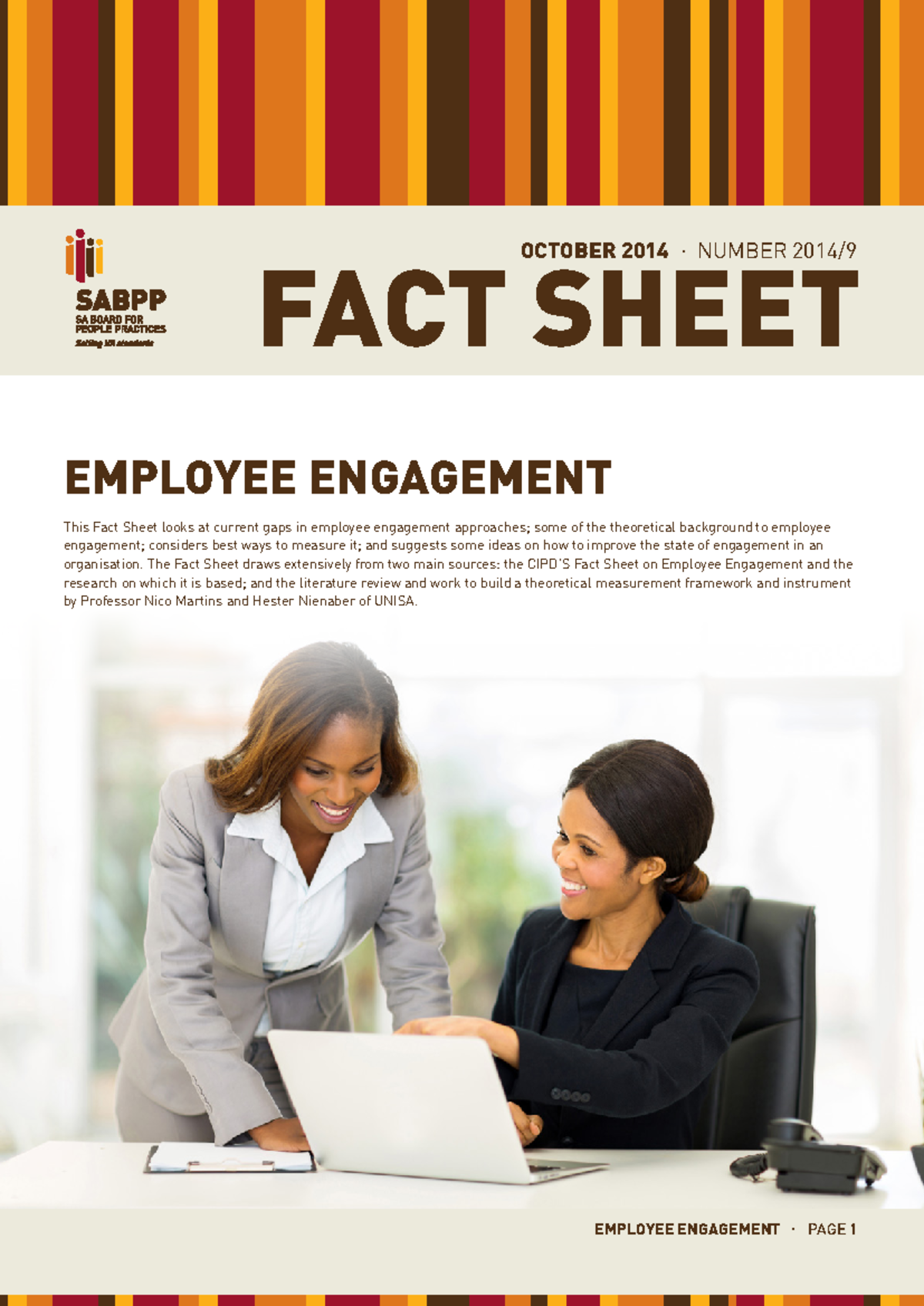 Employee Engagement Fact Sheet - Gaps, Theories & Best Practices (Oct ...