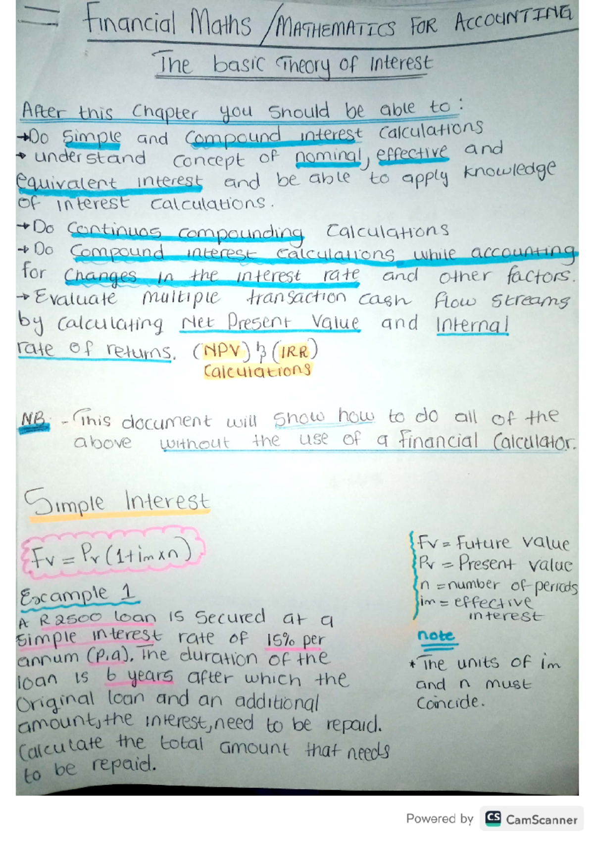 Mathematics for accounting - Financial Maths MATHEMATICS FOR ACCOUNTING ...