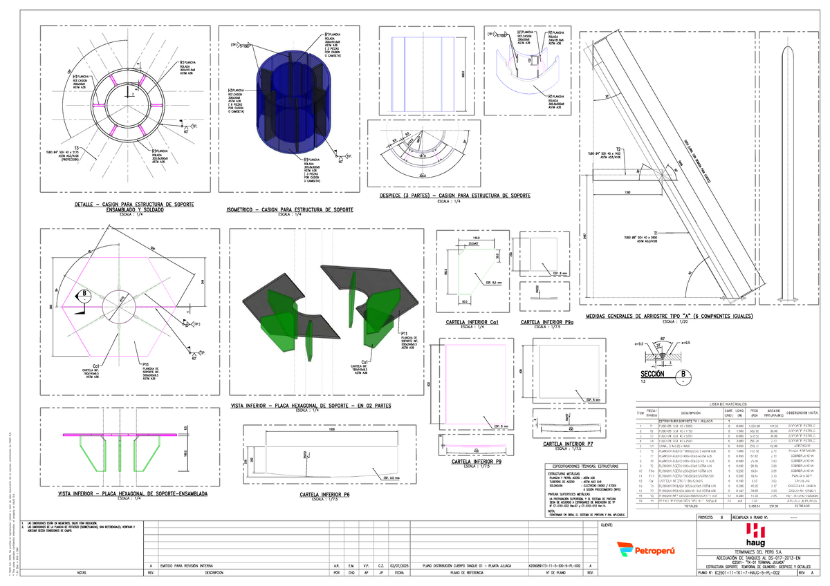 Estructura de Soporte para Tanque - Proyecto C2501-11-TK1-7-HAUG-5-PL-002 - Studocu