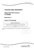 ICT2622 - Unisa - Object-Oriented Analysis - Studocu