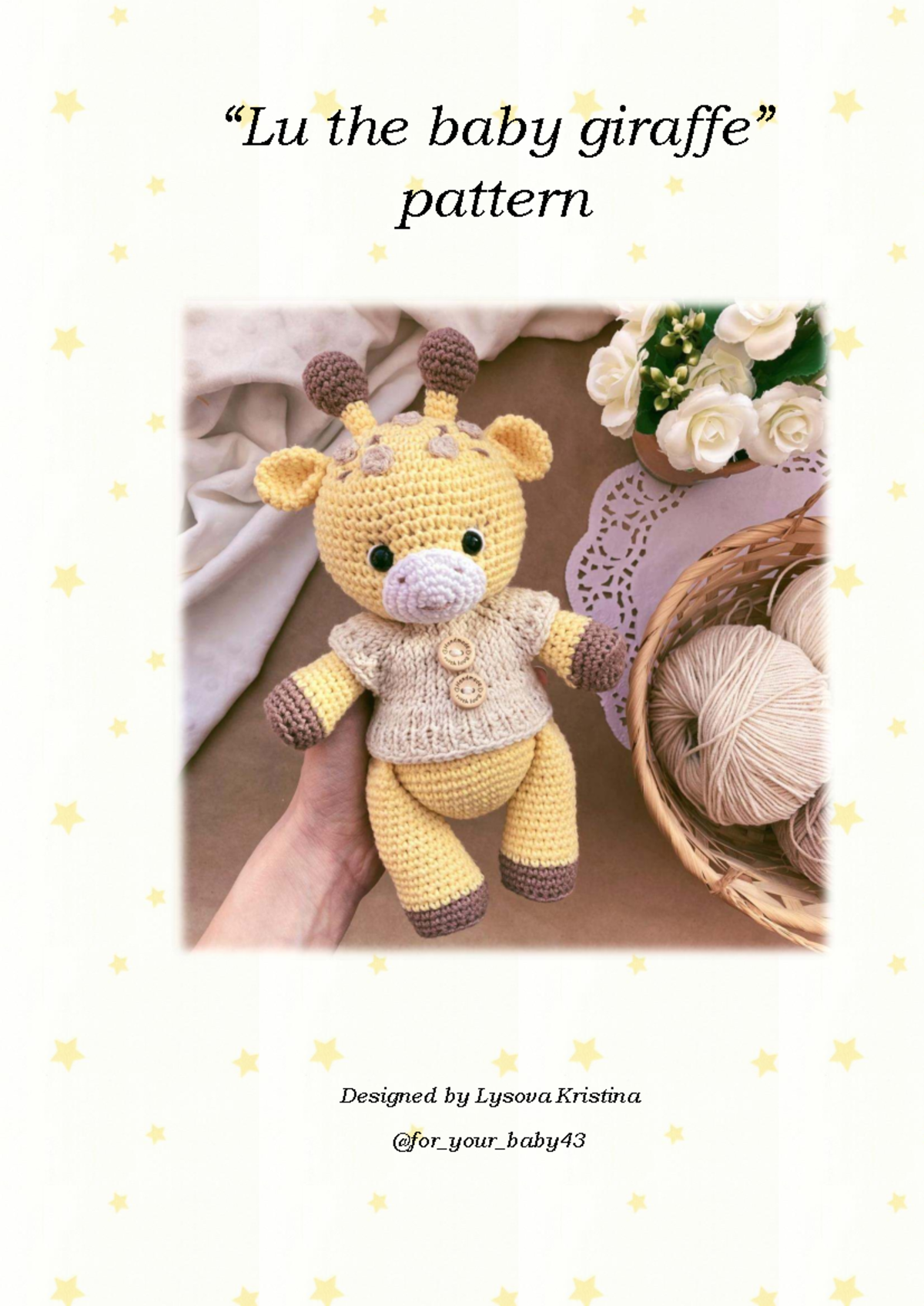 BA Pattern: Lu the Baby Giraffe Crochet Instructions - Studocu