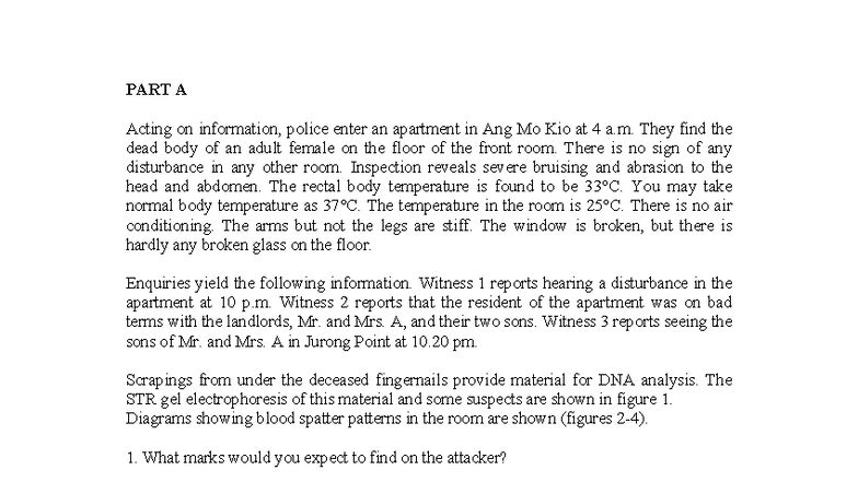 Ex1 - Ang Mo Kio Case Study: Murder Investigation Insights - Studocu