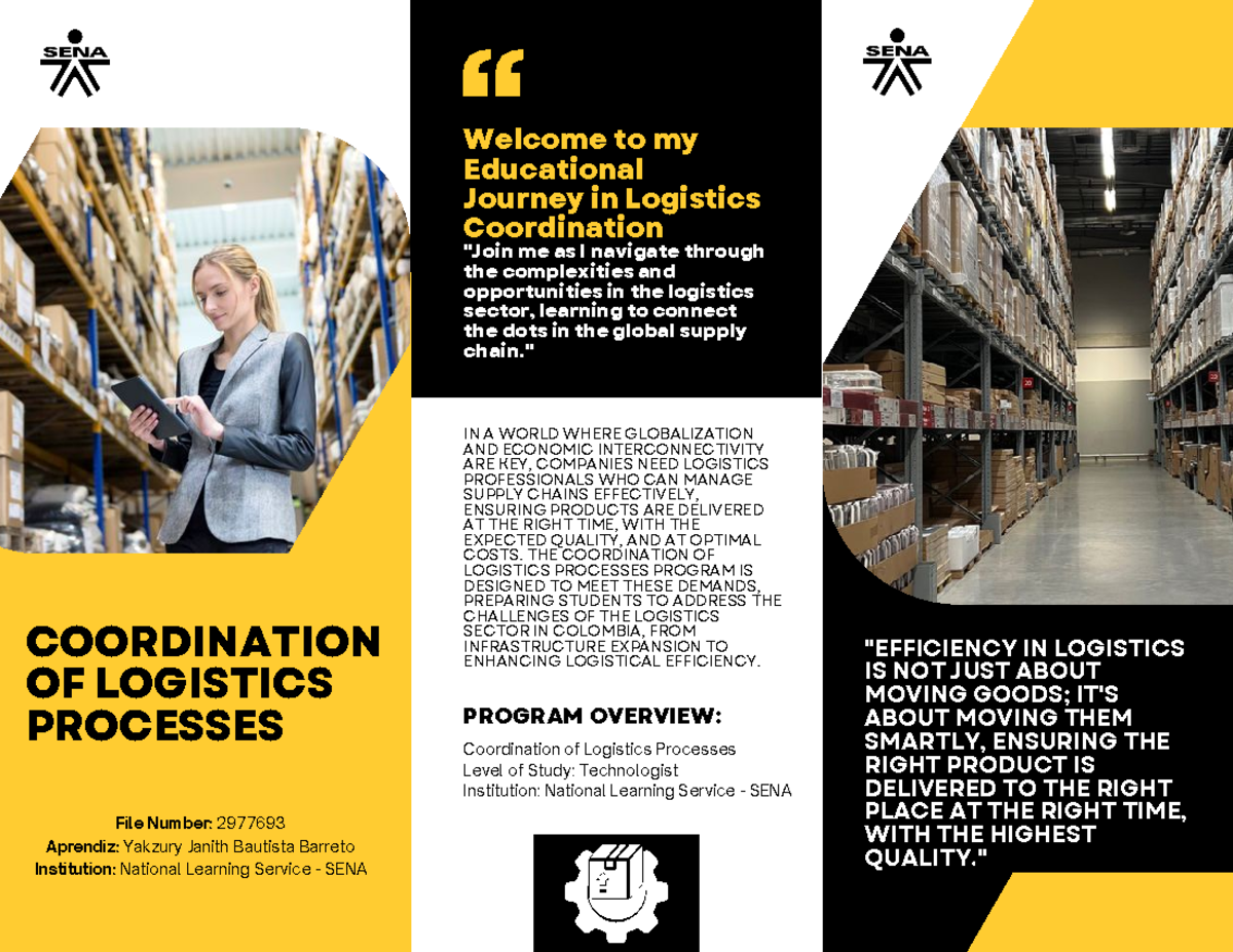 Folleto: GA1-240202501-AA1-EV03 - Coordination of Logistics Processes - Studocu