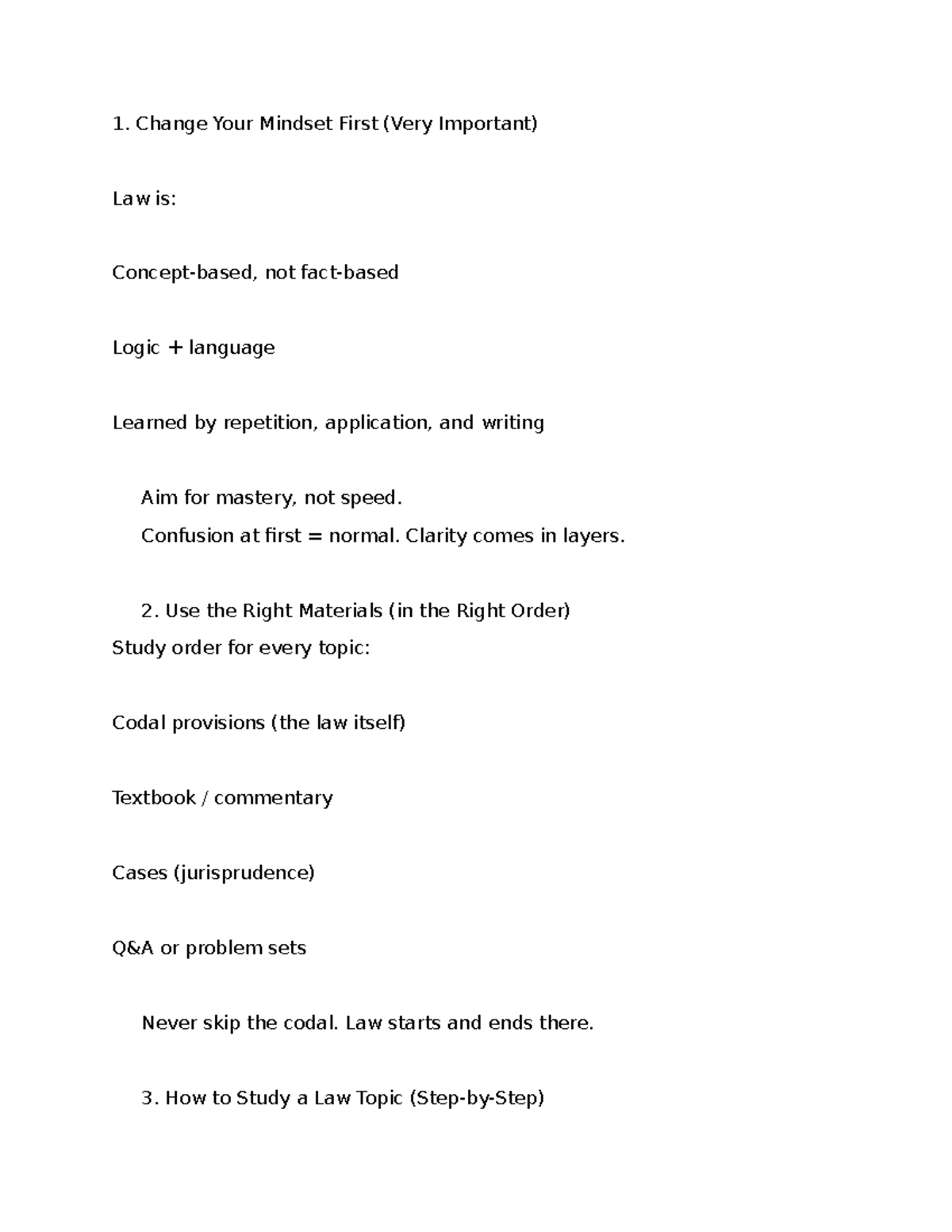 How to Study Law: Effective Strategies for Mastery - Studocu