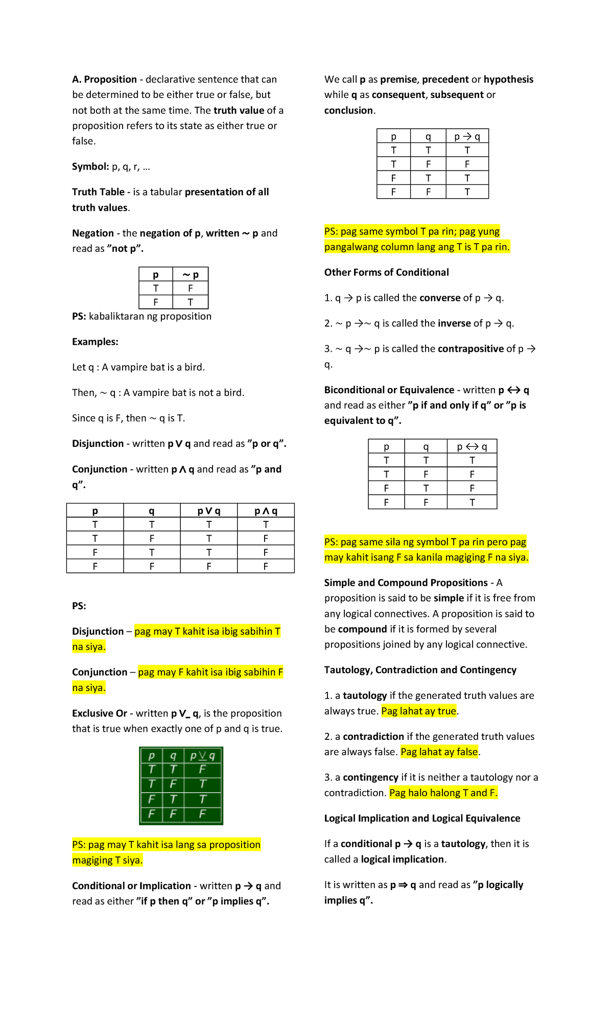 MMW - Lessons in Propositions: Understanding Truth Values and Logic ...