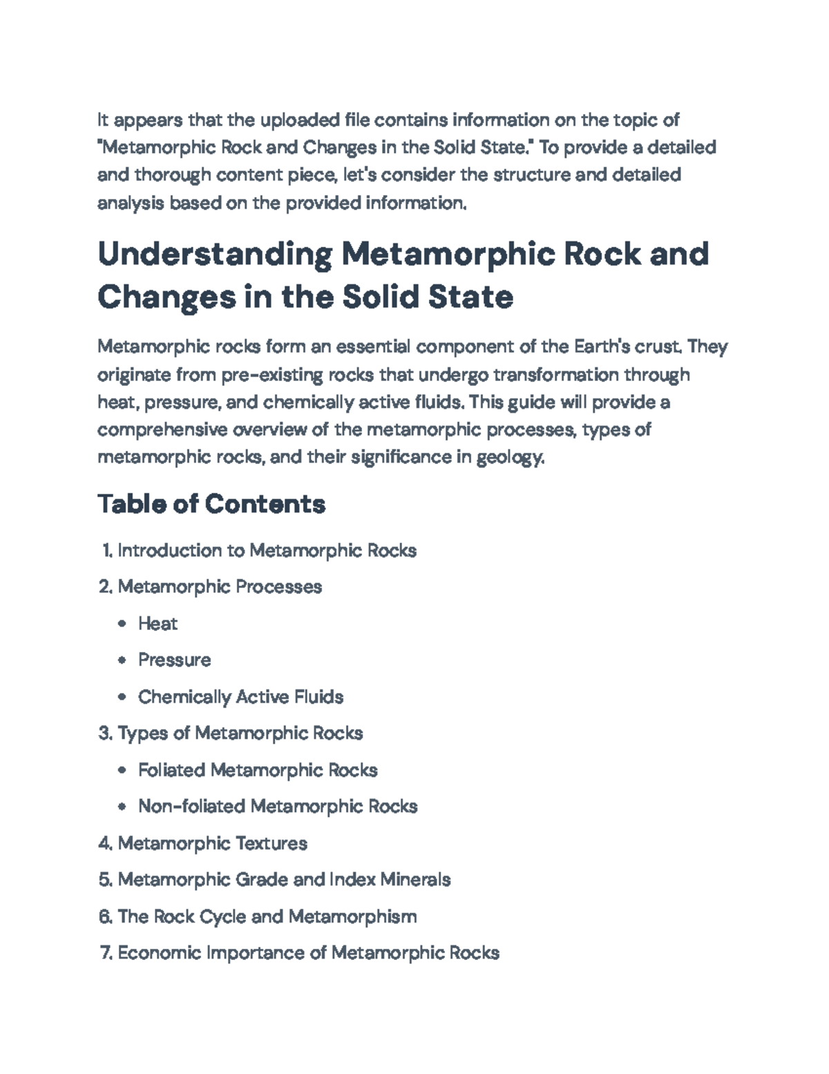 Comprehensive Guide to Metamorphic Rocks and Processes (Geology 101 ...