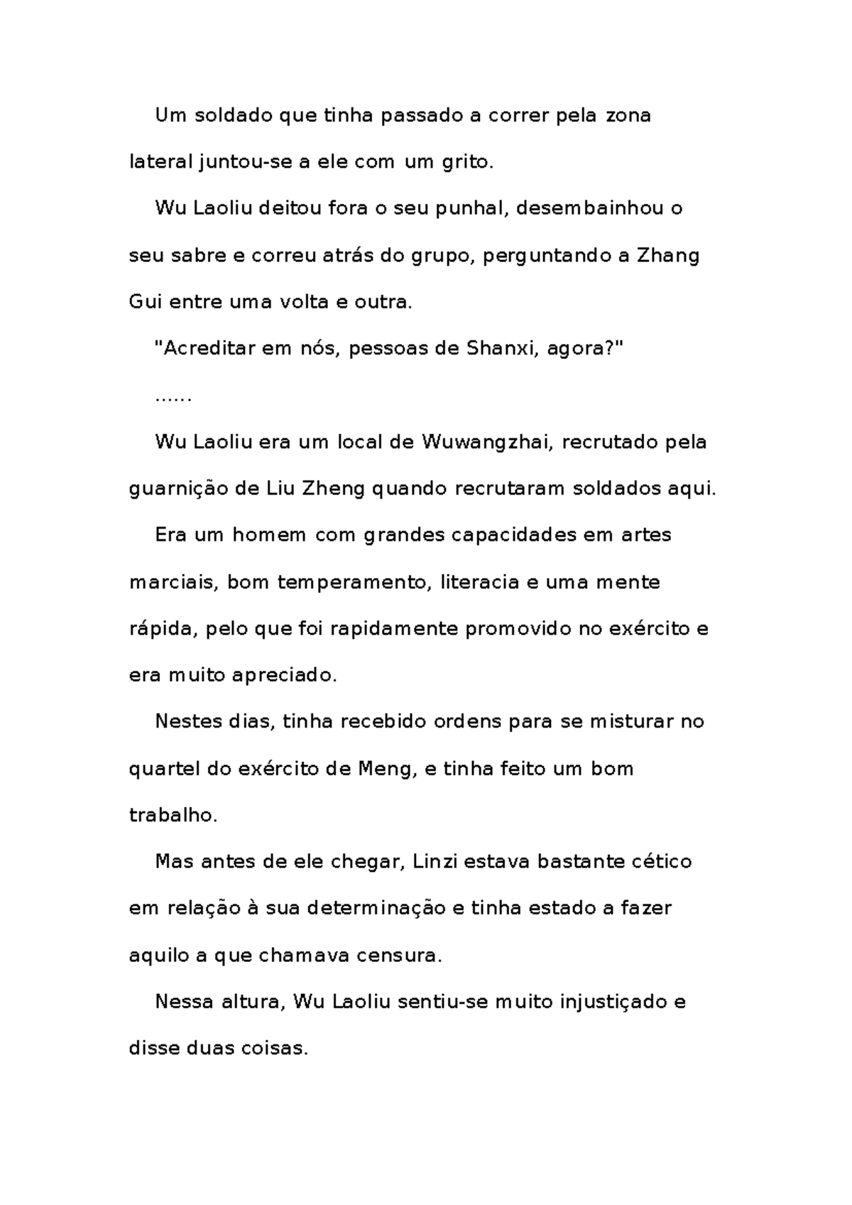 Análise do Personagem Wu Laoliu em "J Zm2G9Xor1gn5u78t" - Studocu