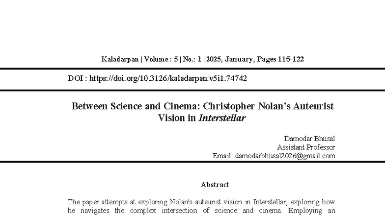 Interstellar (2014): Exploring Nolan's Auteurist Vision in Sci-Fi - Studocu