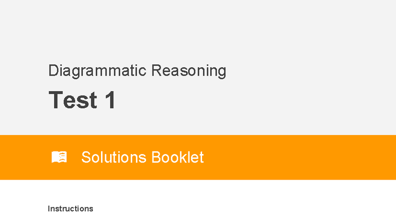 Diagrammatic Reasoning Test 1: Solutions and Instructions - Studocu
