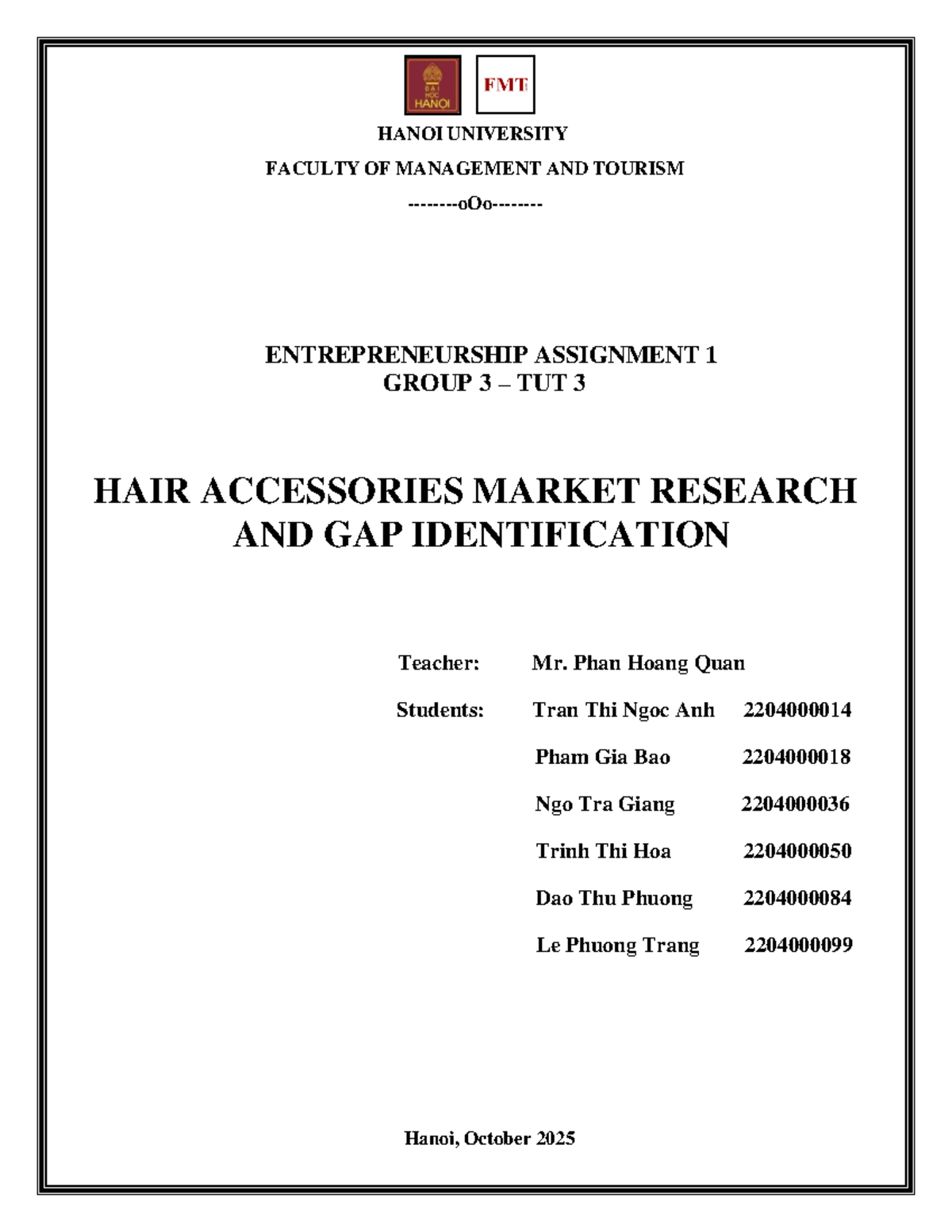 TUT 3 - Group 3 Assignment 1: Hair Accessories Market Research & Gaps ...