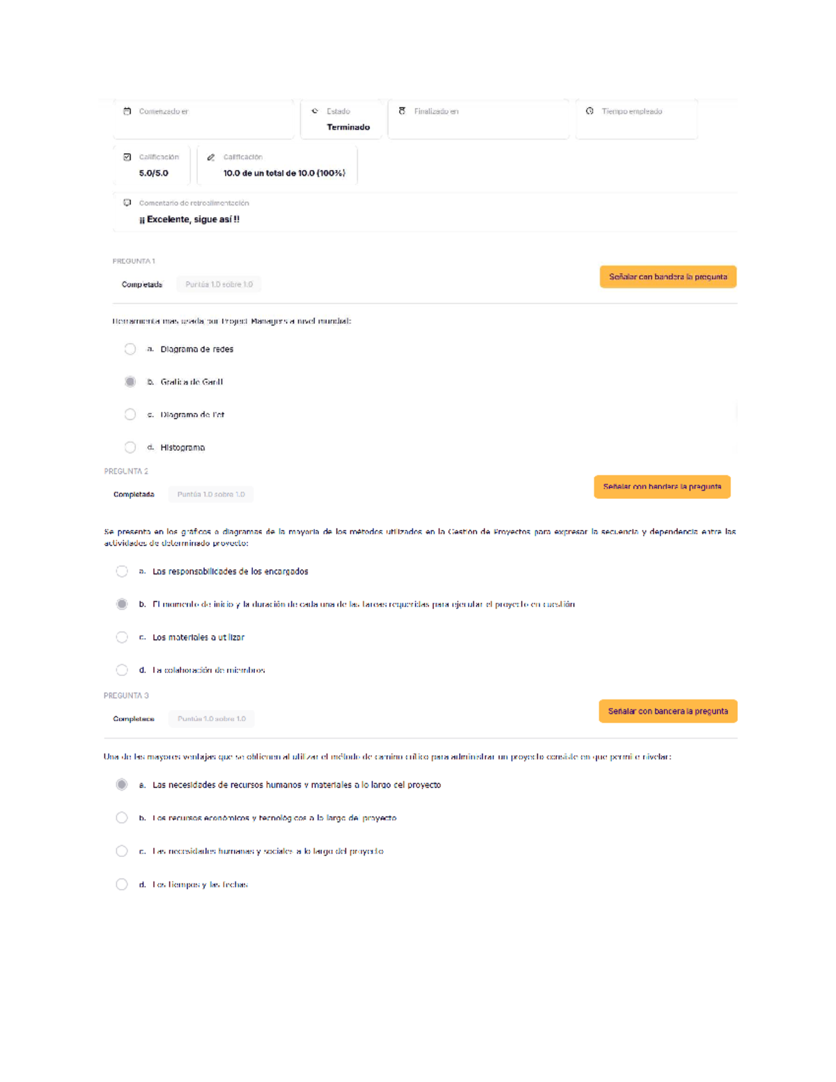 Examen 2 de Gestión de Proyectos: Preguntas y Respuestas - Studocu