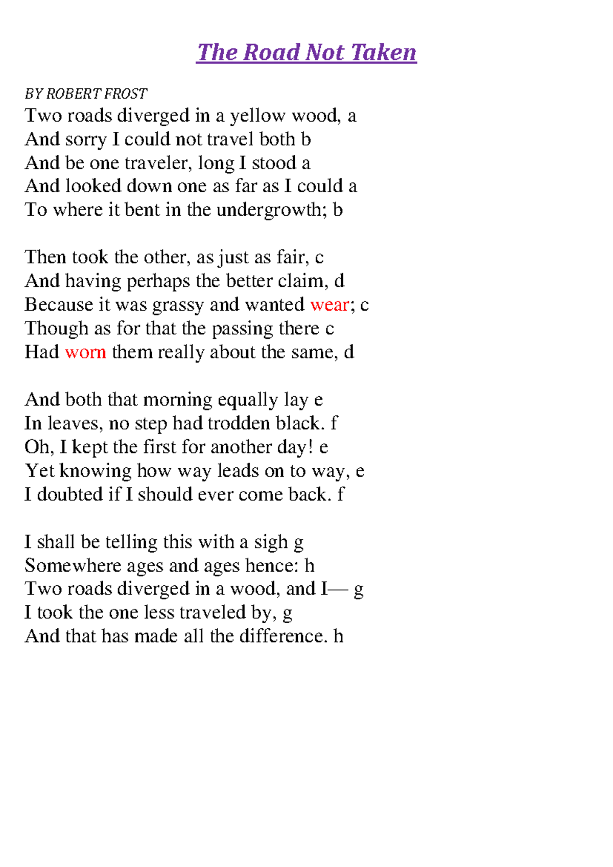 Famous Poem By Robert Frost The Road Not Taken - Infoupdate.org