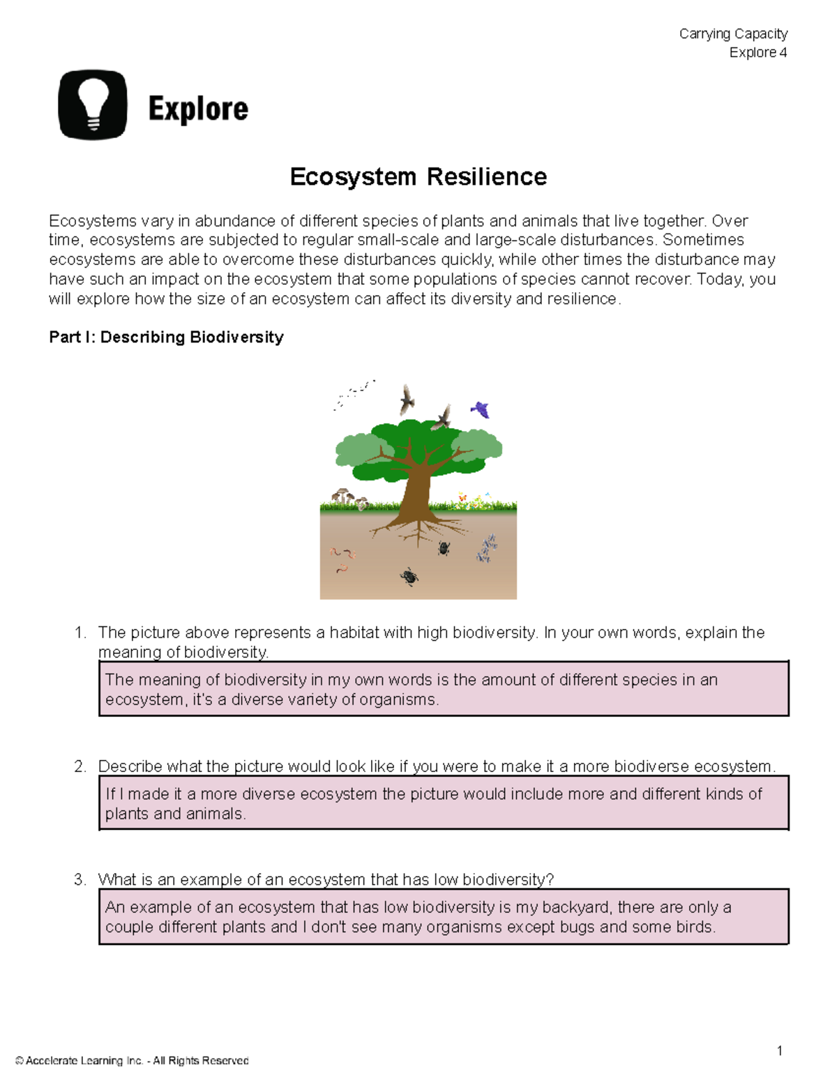 S1S1 Explore 4 Ecosystem Resilience - Explore 4 Ecosystem Resilience ...