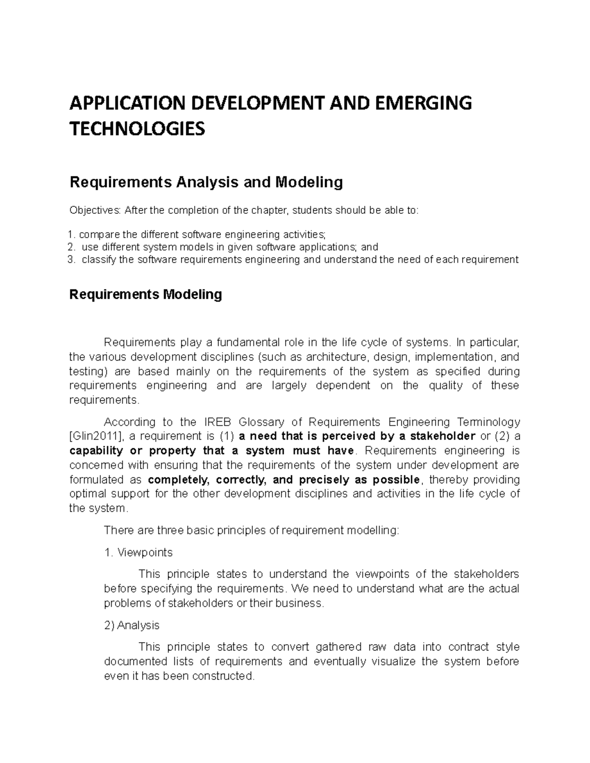 Application Development and Emerging Technologies: A Study Guide - Studocu