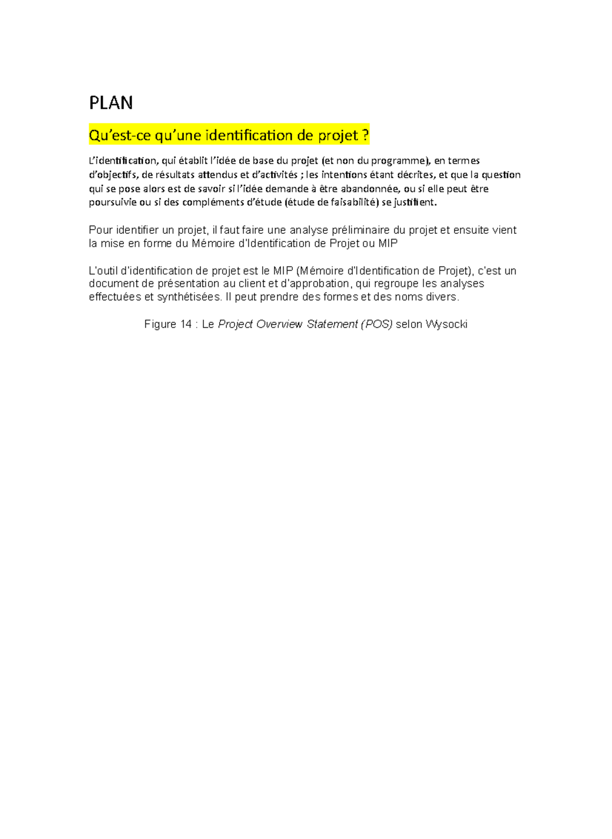 Identification de Projet : Outils et Mémoire d’Identification - 401 ...