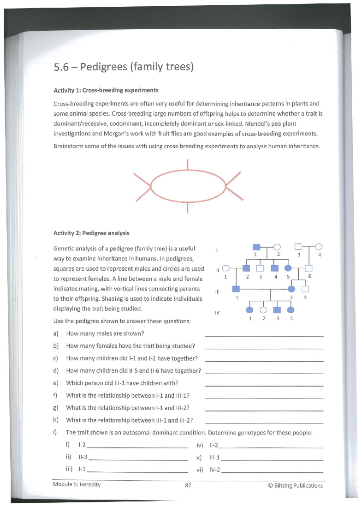 Pedigree Analysis and Inheritance Patterns - Module 5: Heredity - Studocu