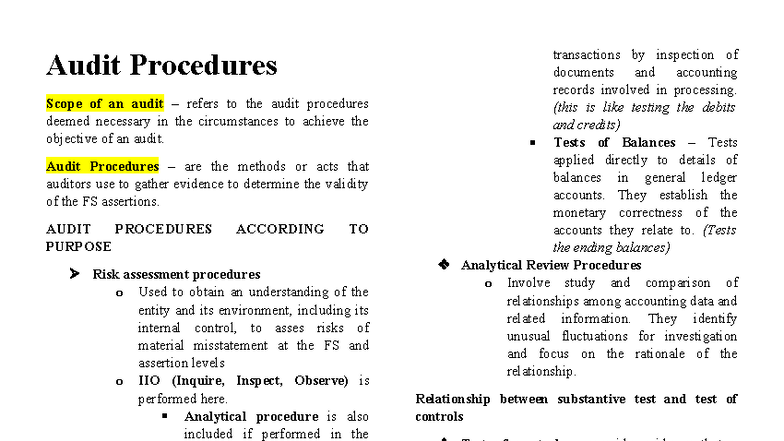 AT - Audit Procedures: Understanding Scope and Evidence Collection ...