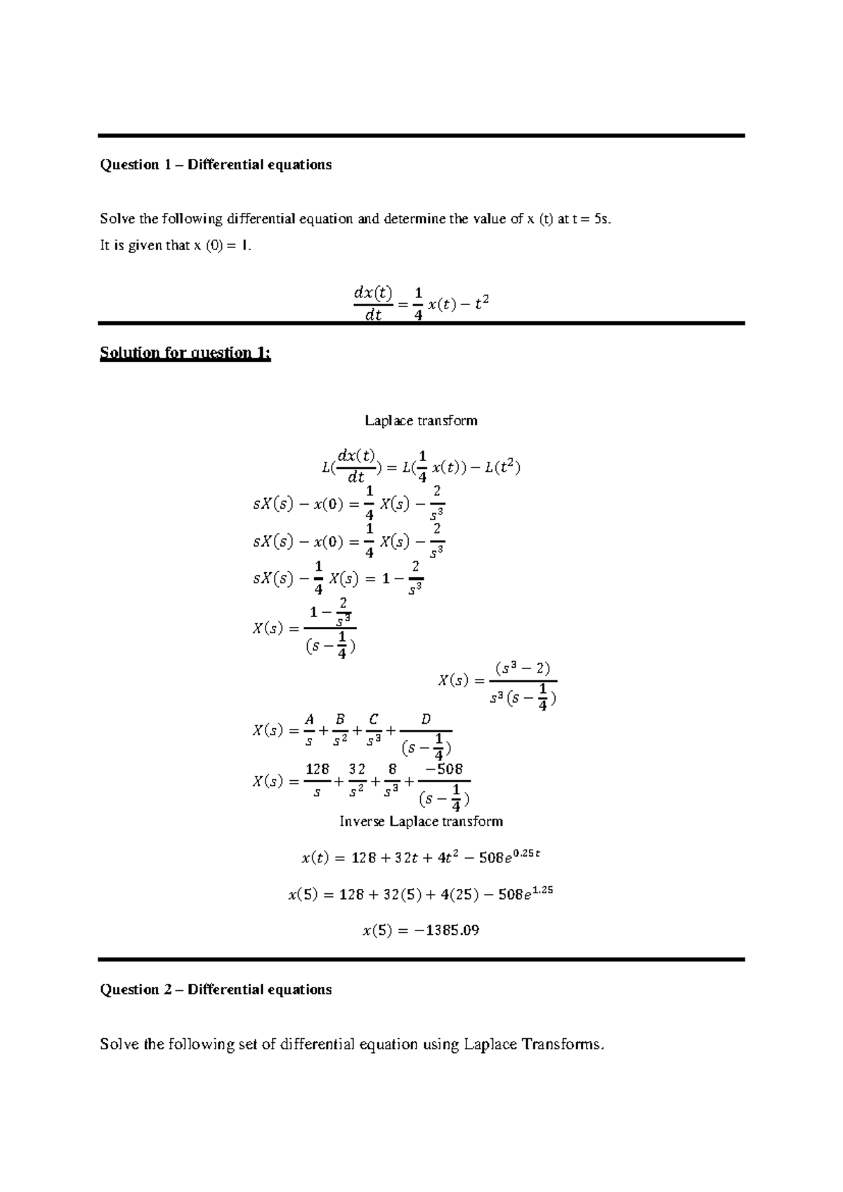Solutions for Modeling and Differential Equations (MATH 301) - Studocu