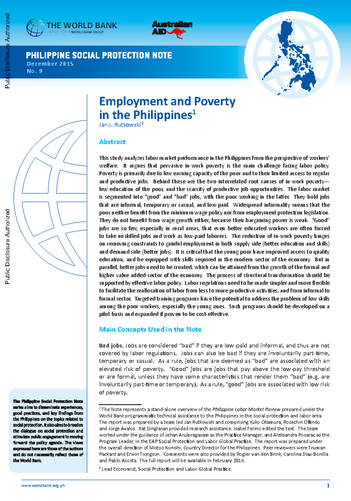 Philippine Labor Market Review: Employment & Poverty Analysis - Studocu