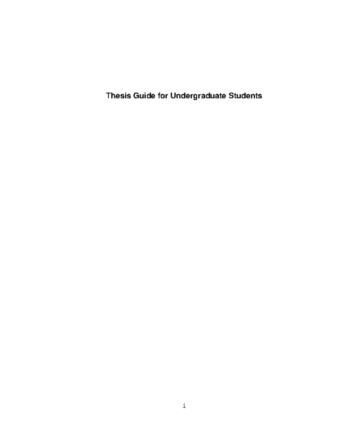 Thesis Guide for Undergraduate Students - CCDC BS Program - Studocu