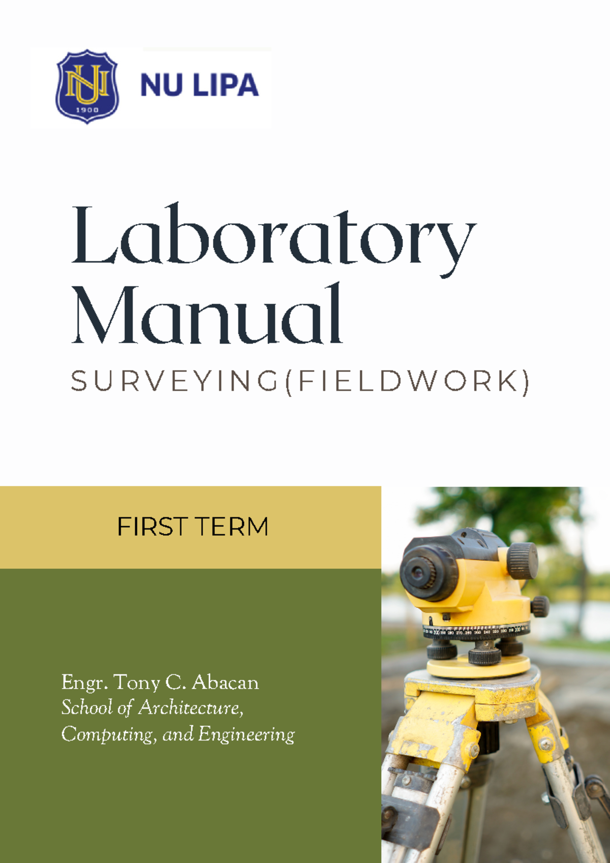 Basics of Surveying (ENGR 101) - Lab Manual & Key Concepts - Studocu