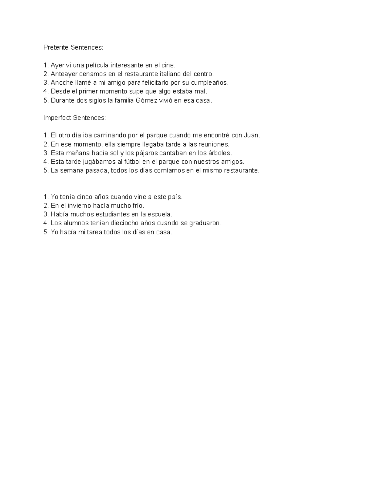 Spanish 2 - Unit 3 Lesson 40 Speaking Assessment: Preterite & Imperfect ...