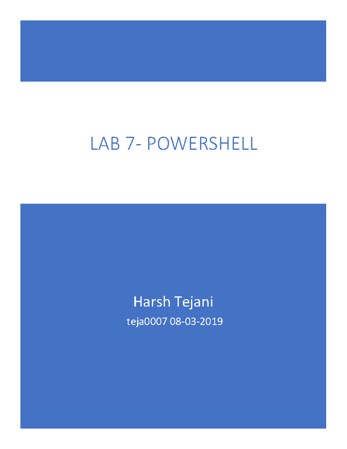 Lab8 teja0007 - CST8202 - Harsh Tejani teja0007 08 -03- LAB 7 ...